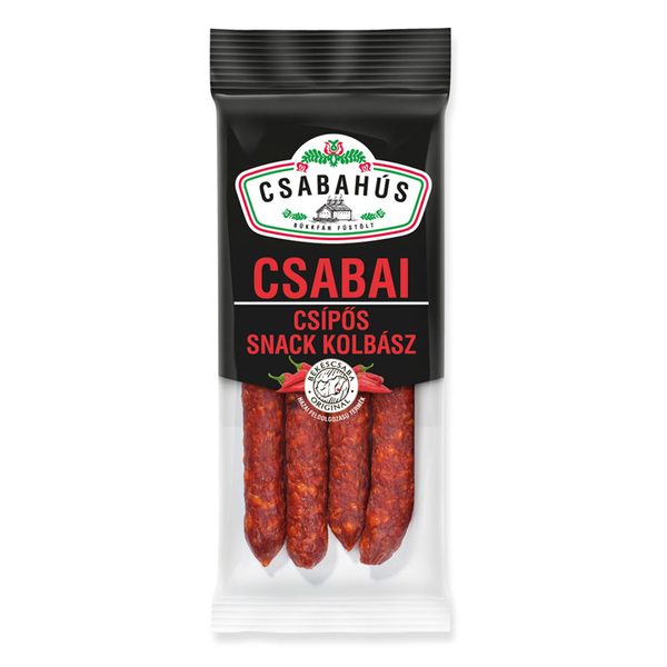 Csabai Snack kolbász csípős vg. 100g (60db/láda) a KolbászPosta ...
